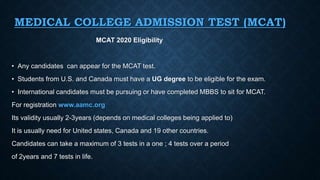 Medical College Admission Test (MCAT) | PPTX
