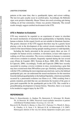 UNERTAN SYNDROME: A CASE SERIES DEMONSTRATING HUMAN DEVOLUTION | PDF
