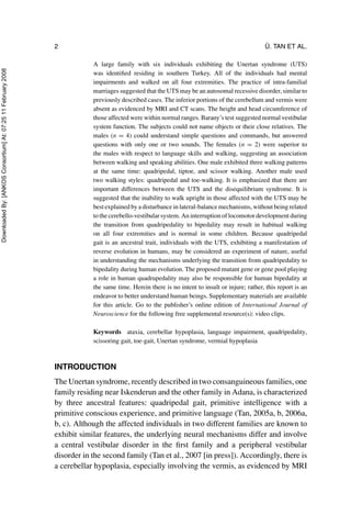 UNERTAN SYNDROME: A CASE SERIES DEMONSTRATING HUMAN DEVOLUTION | PDF