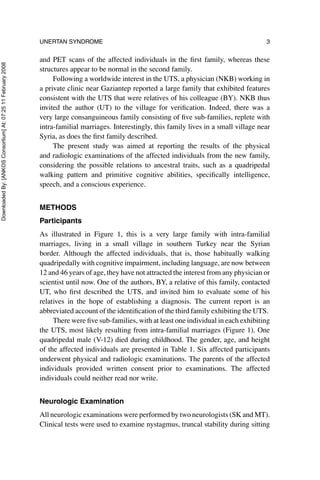 UNERTAN SYNDROME: A CASE SERIES DEMONSTRATING HUMAN DEVOLUTION | PDF