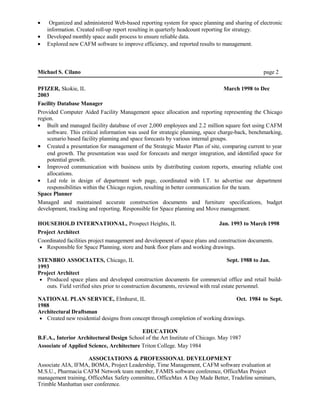 Mike Cilano resume | DOC