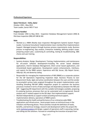 MuneerKhanResume v1 | RTF | Computing | Technology & Computing