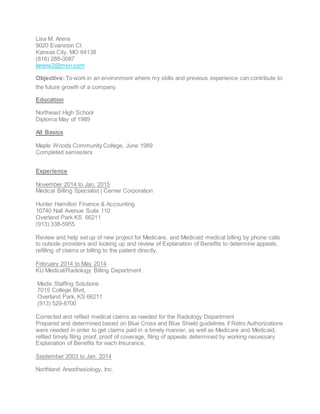 Lisa's new resume | PDF