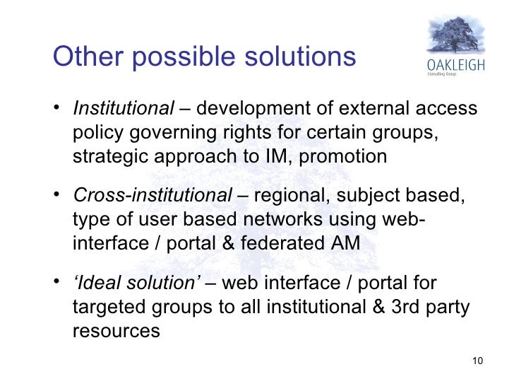 Extending Access Management into BCE - Scoping Study Extending Access Management into BCE - Scoping Study