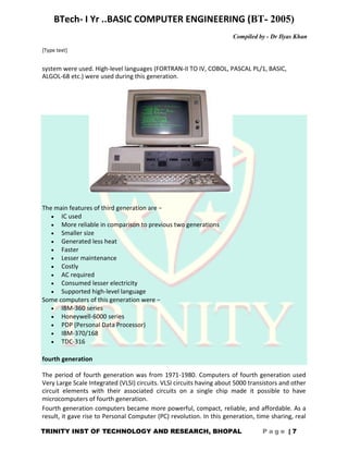 BCE NOTES RGPV - TRINITY INST OF TECH AND RESEARCH BHOPAL (RGTU) | PDF
