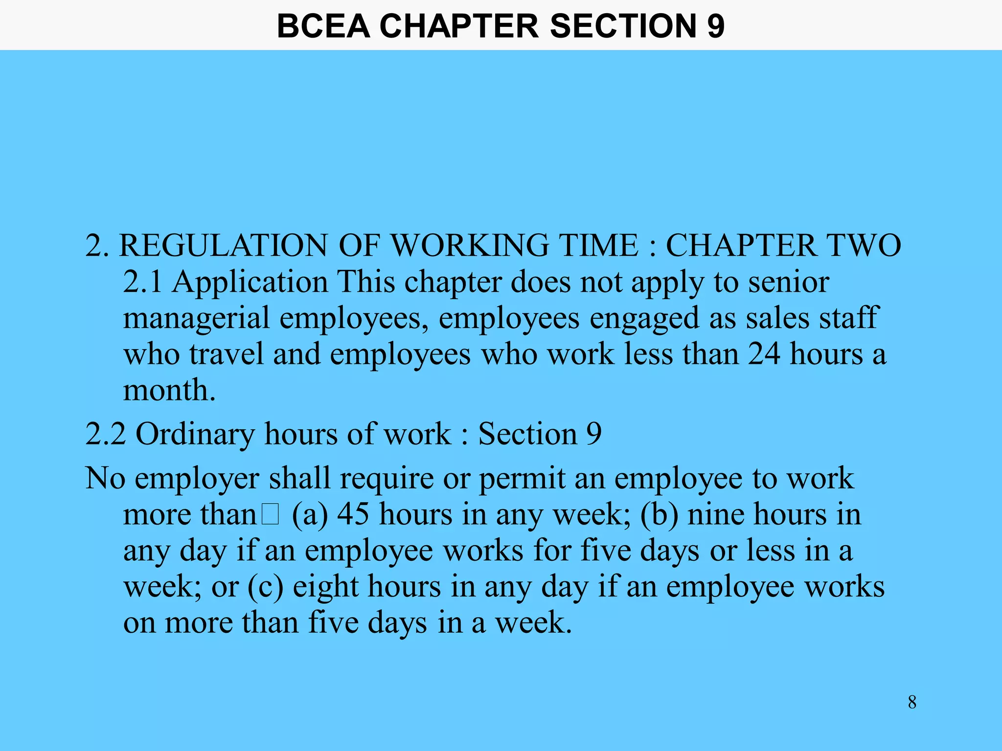 Basic Conditions Of Employment Training | PDF