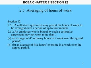 Basic Conditions Of Employment Training | PDF