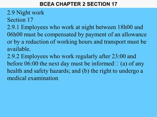 Basic Conditions Of Employment Training | PDF