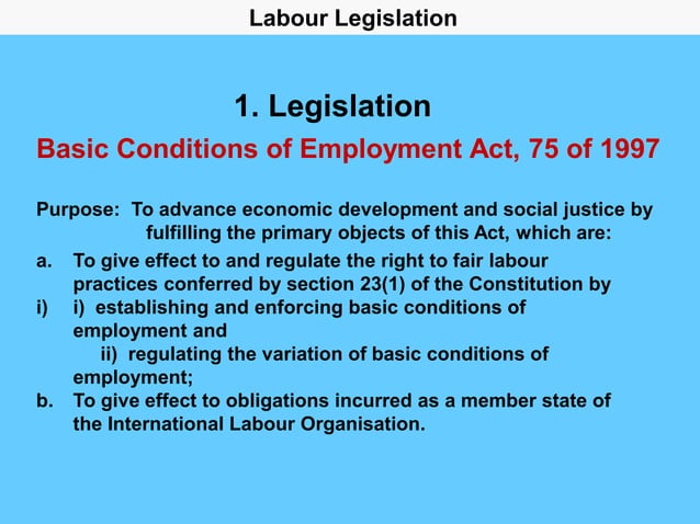 Basic Conditions Of Employment Training | PDF | Business | Business and ...
