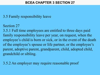 Basic Conditions Of Employment Training | PDF