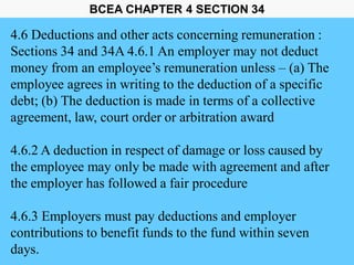 Basic Conditions Of Employment Training | PDF