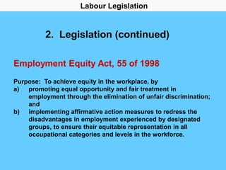 Basic Conditions Of Employment Training | PDF