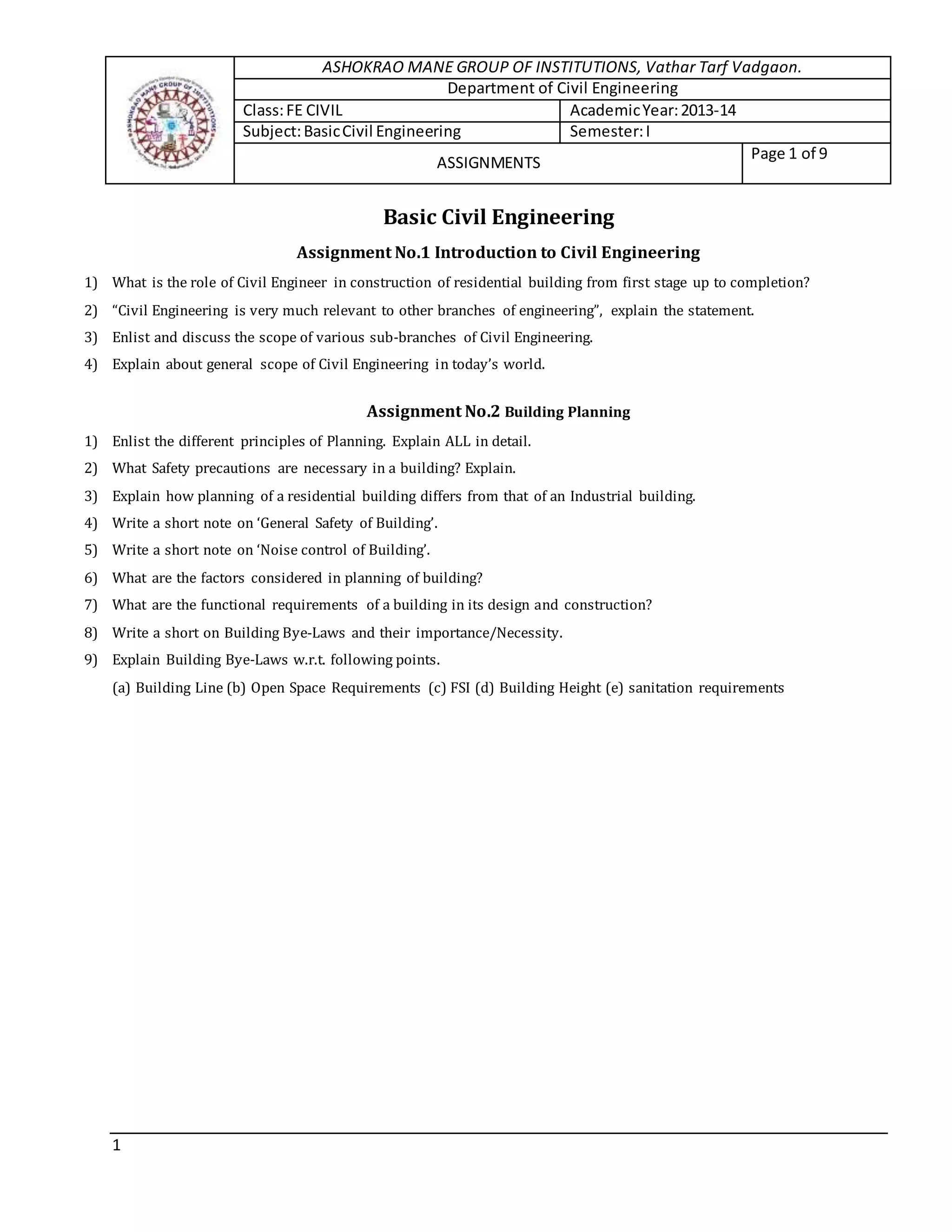 BCE assignments | DOCX