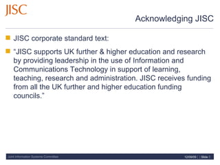 JISC BCE Comms & Marketing | PPT