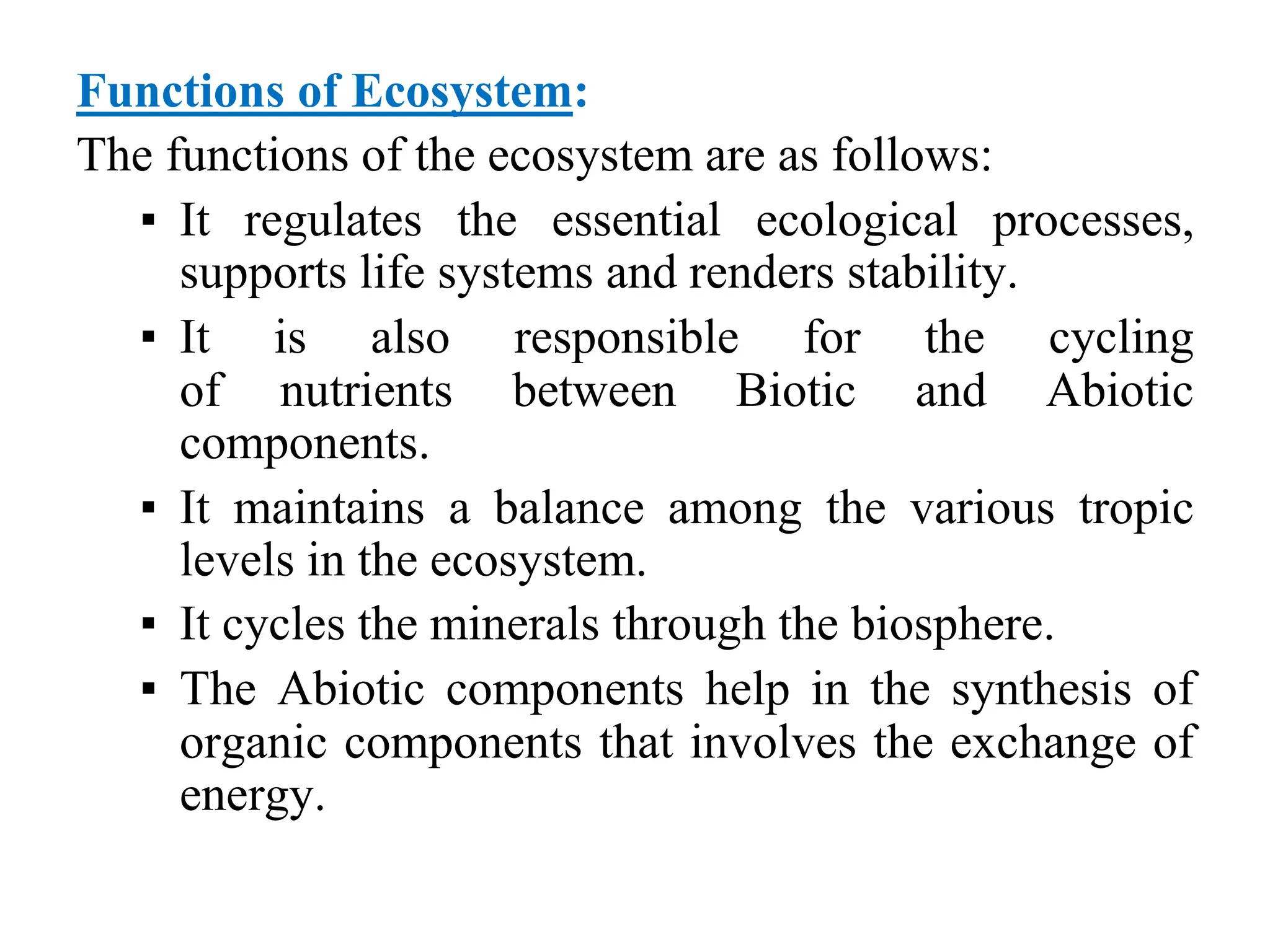 Basic Civil Engineering Notes of Chapter-6, Topic- Ecosystem ...