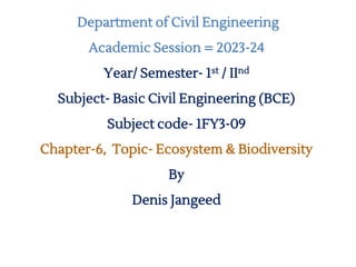Basic Civil Engineering Notes of Chapter-6, Topic- Ecosystem ...
