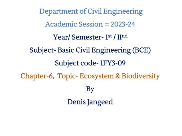 Basic Civil Engineering Notes of Chapter-6, Topic- Ecosystem ...
