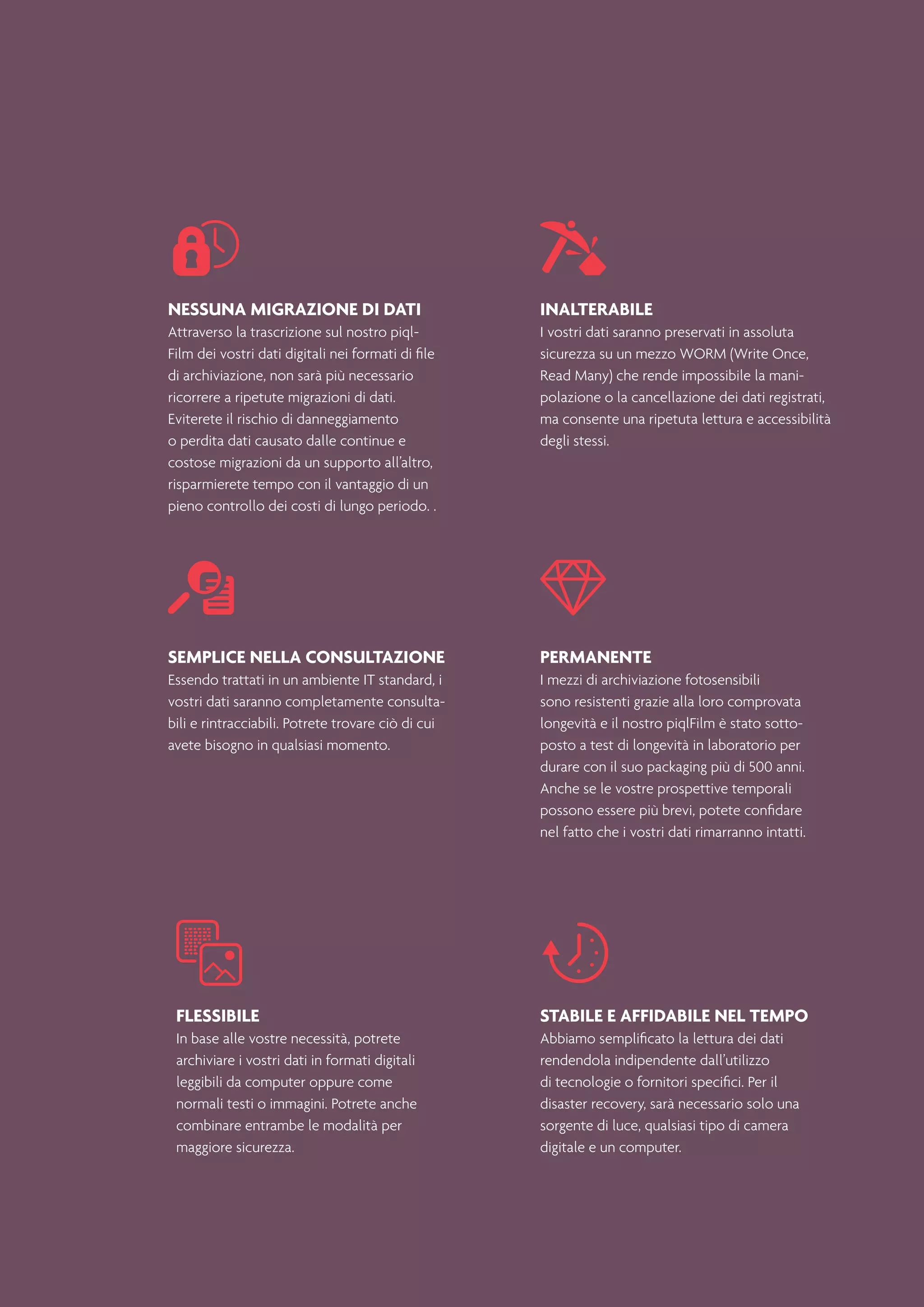 Brochure-Piql-Preservation-Services-Italian | PDF