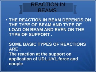 Beam , support and reaction | ODP