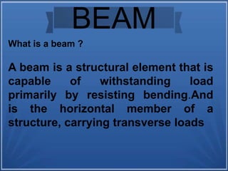 Beam , support and reaction | PPTX