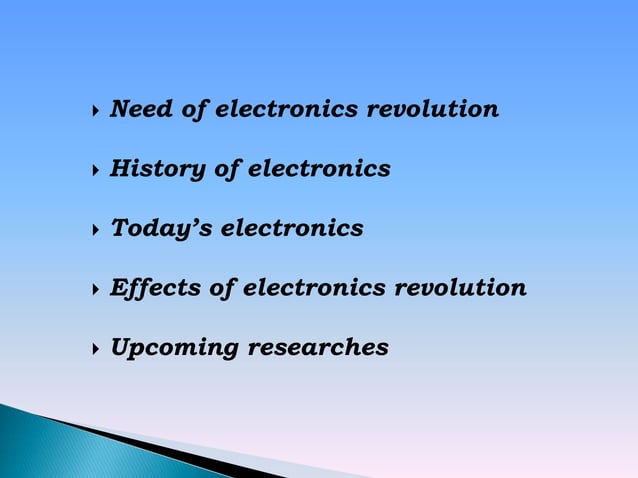 Electronics Revolution | PPTX