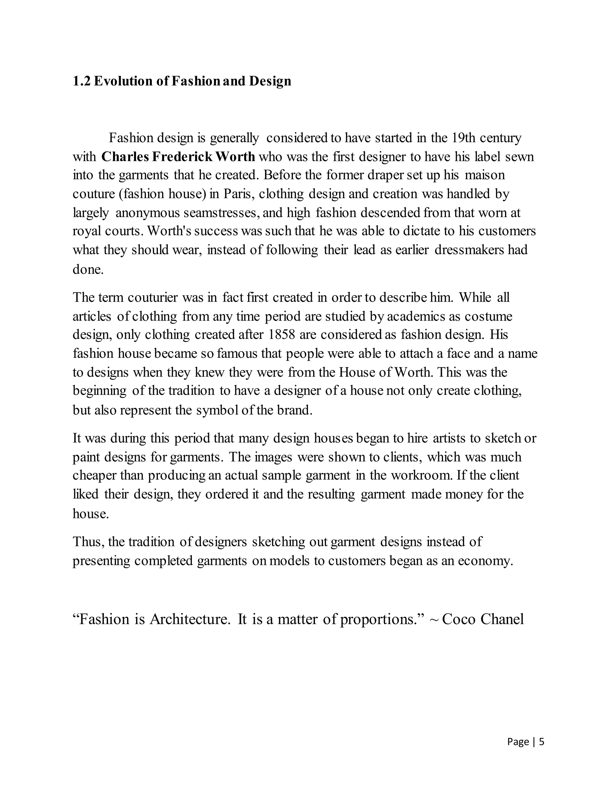 Fashion Design Project | DOCX