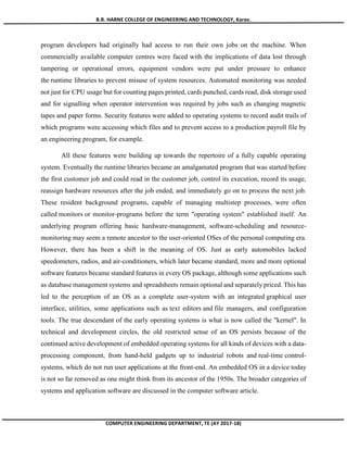 OPERATING SYSTEM AND ITS TYPES REPORT | PDF