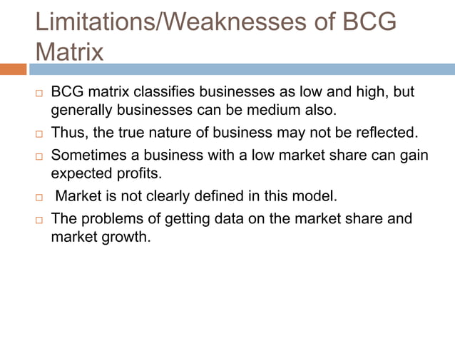 BCG Matrix 2X2 Matrix porfolio management | PPT