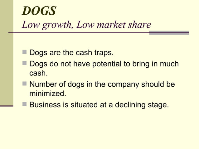 BCG Matrix | PPT | Business Accounting & Finance | Business