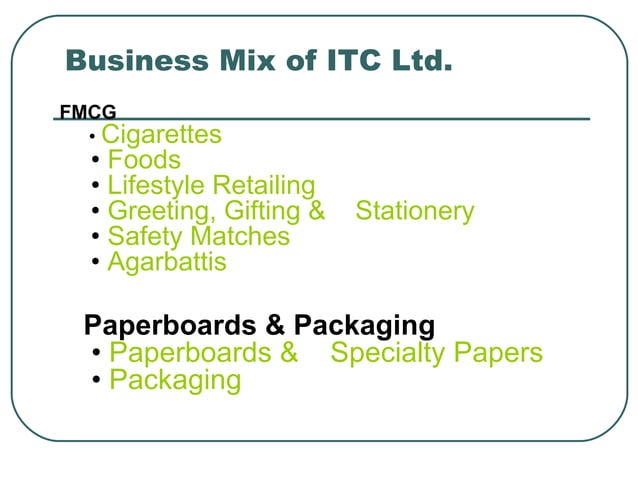 BCG Matrix for ITC Ltd | PPT