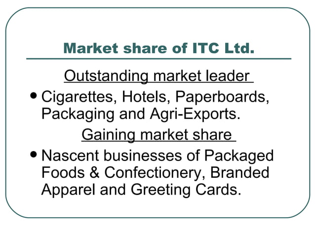 BCG Matrix for ITC Ltd | PPT