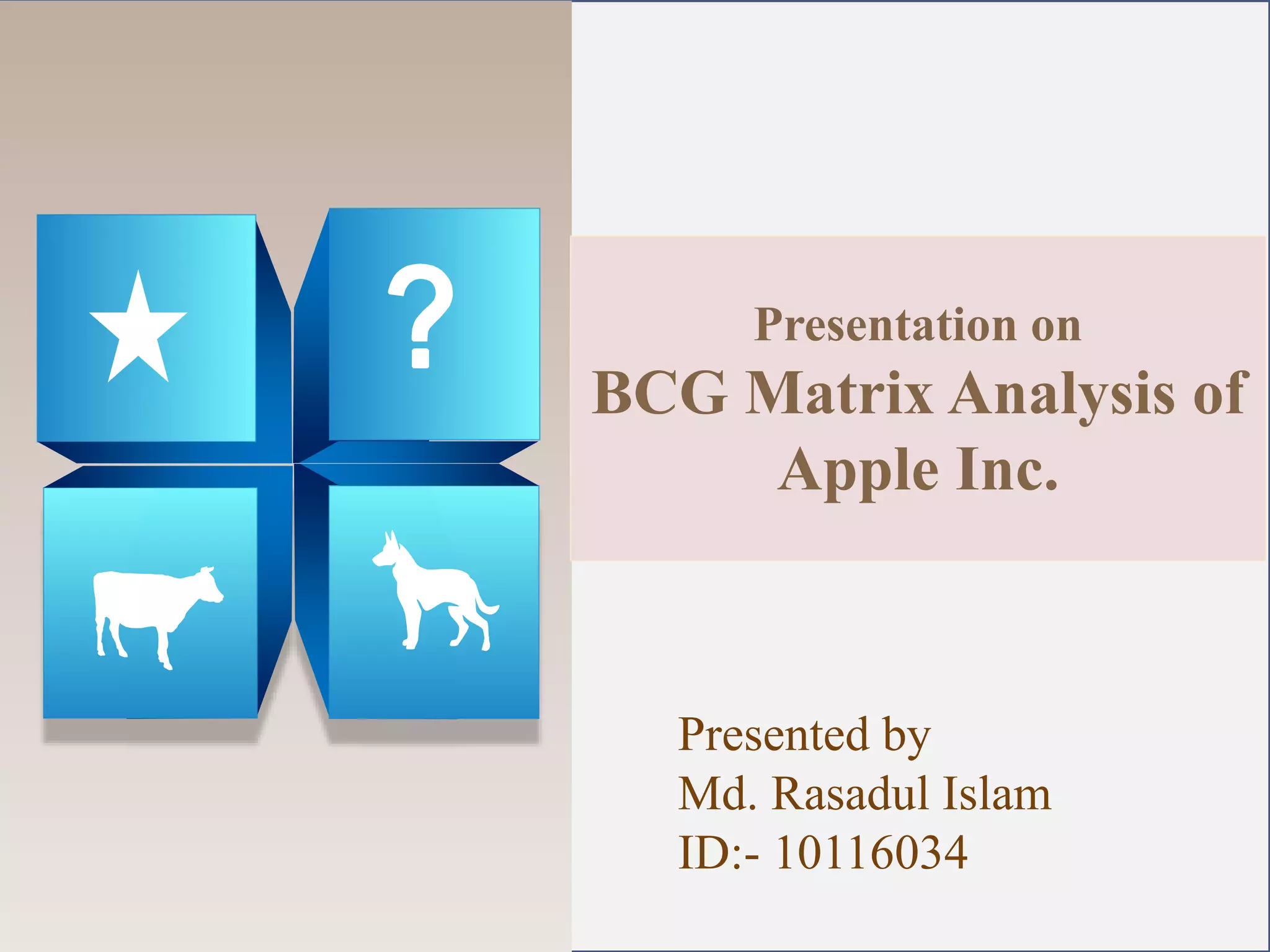 BCG matrix analysis of Apple inc. | PPTX