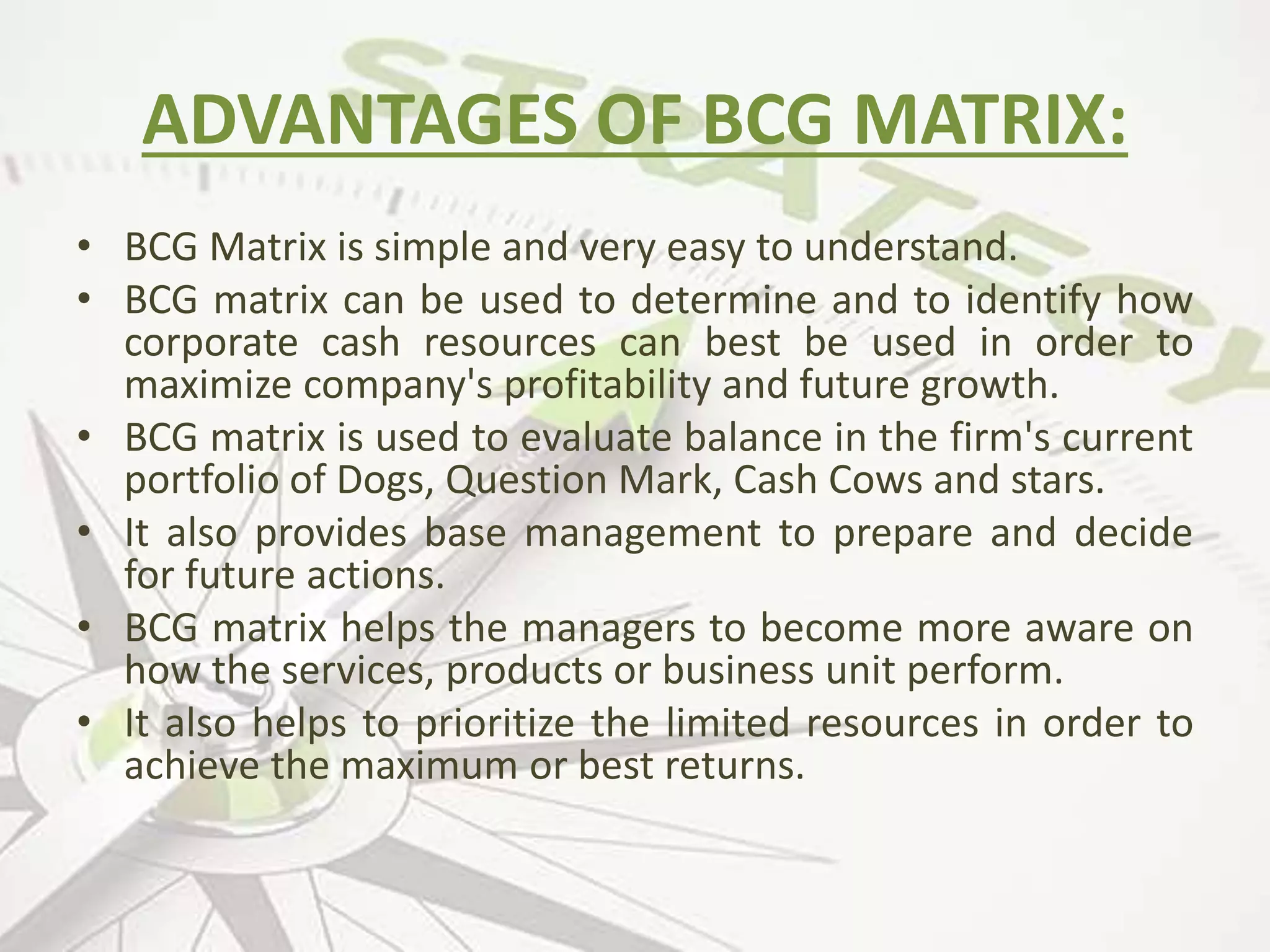BCG MATRIX AND GE MATRIX | PPTX