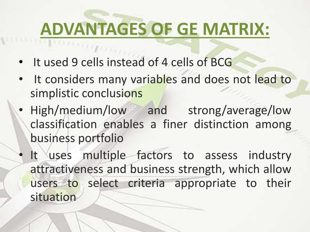BCG MATRIX AND GE MATRIX | PPTX | Business Accounting & Finance | Business