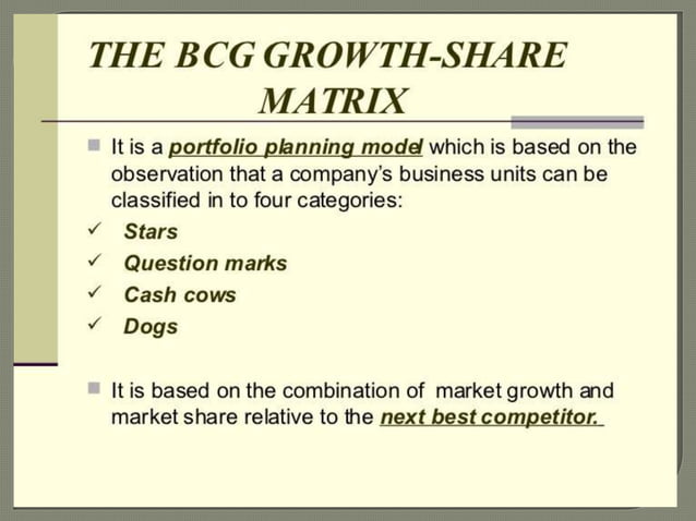 Bcg matrix | PPTX