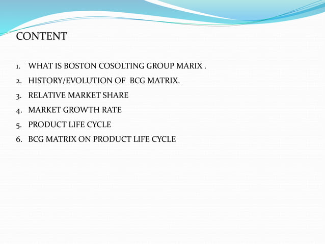 Bcg matrix and PLC | PPTX