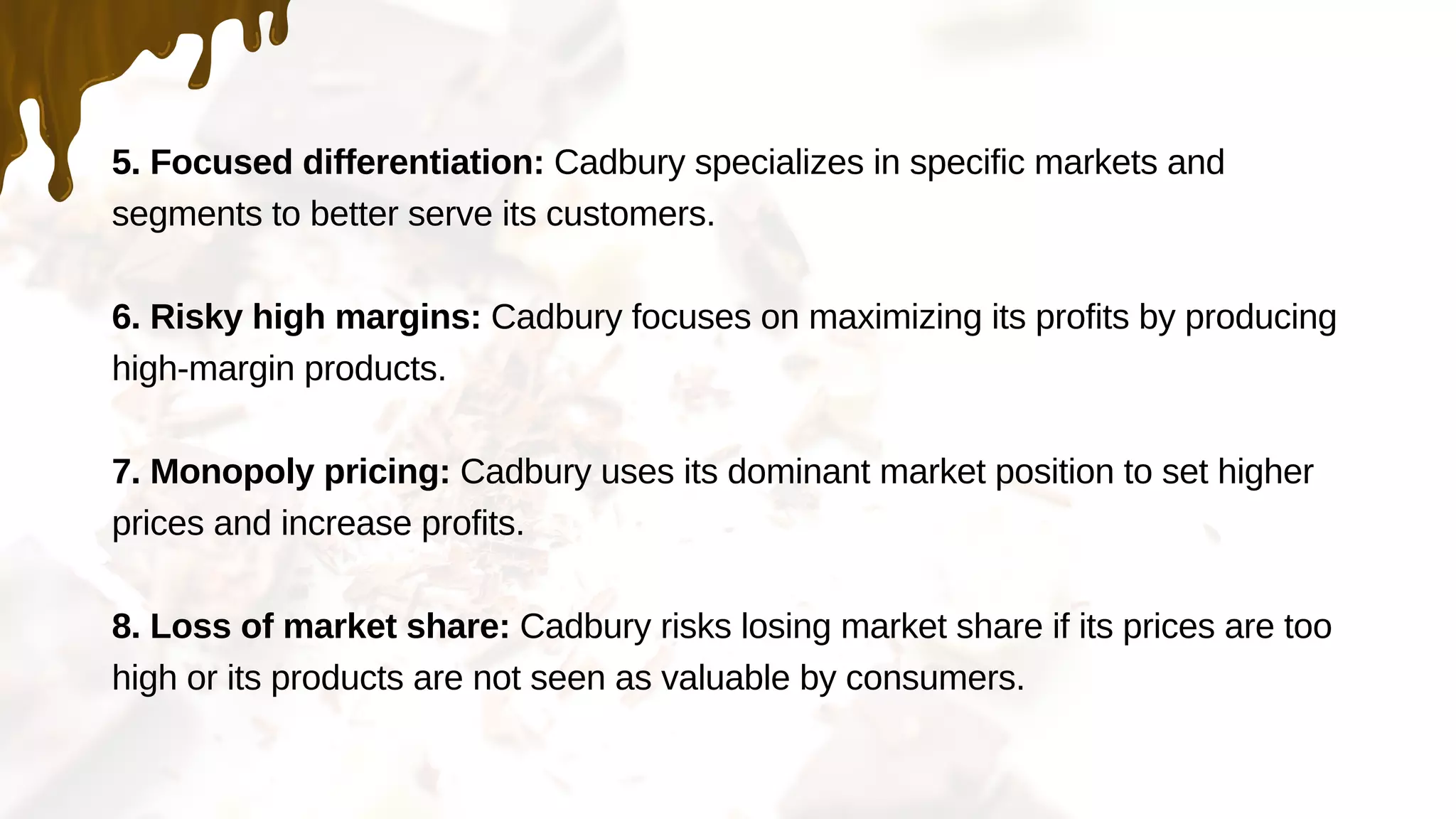 BCG matrix and Bowman’s strategic clock used strategies of Cadbury - By ...