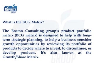 Bcg matrix (boston consultancy group matrix) | PPTX