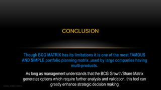 BCG matrix by gamal arafa | PPTX
