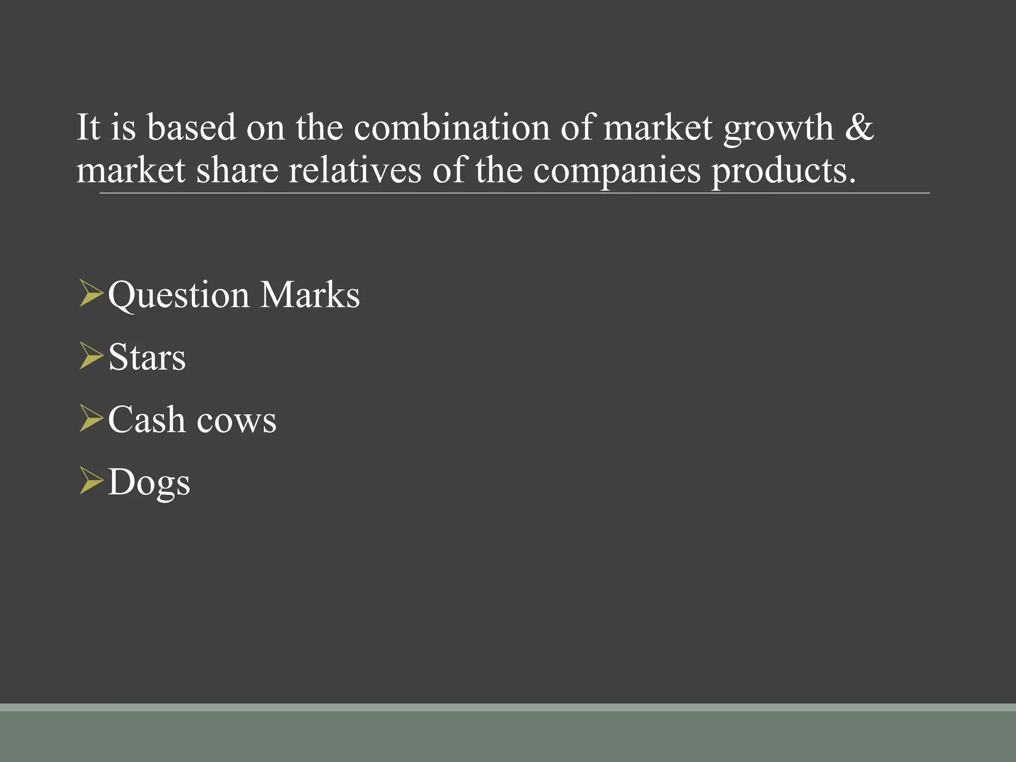 BCG matrix explanation | PPTX