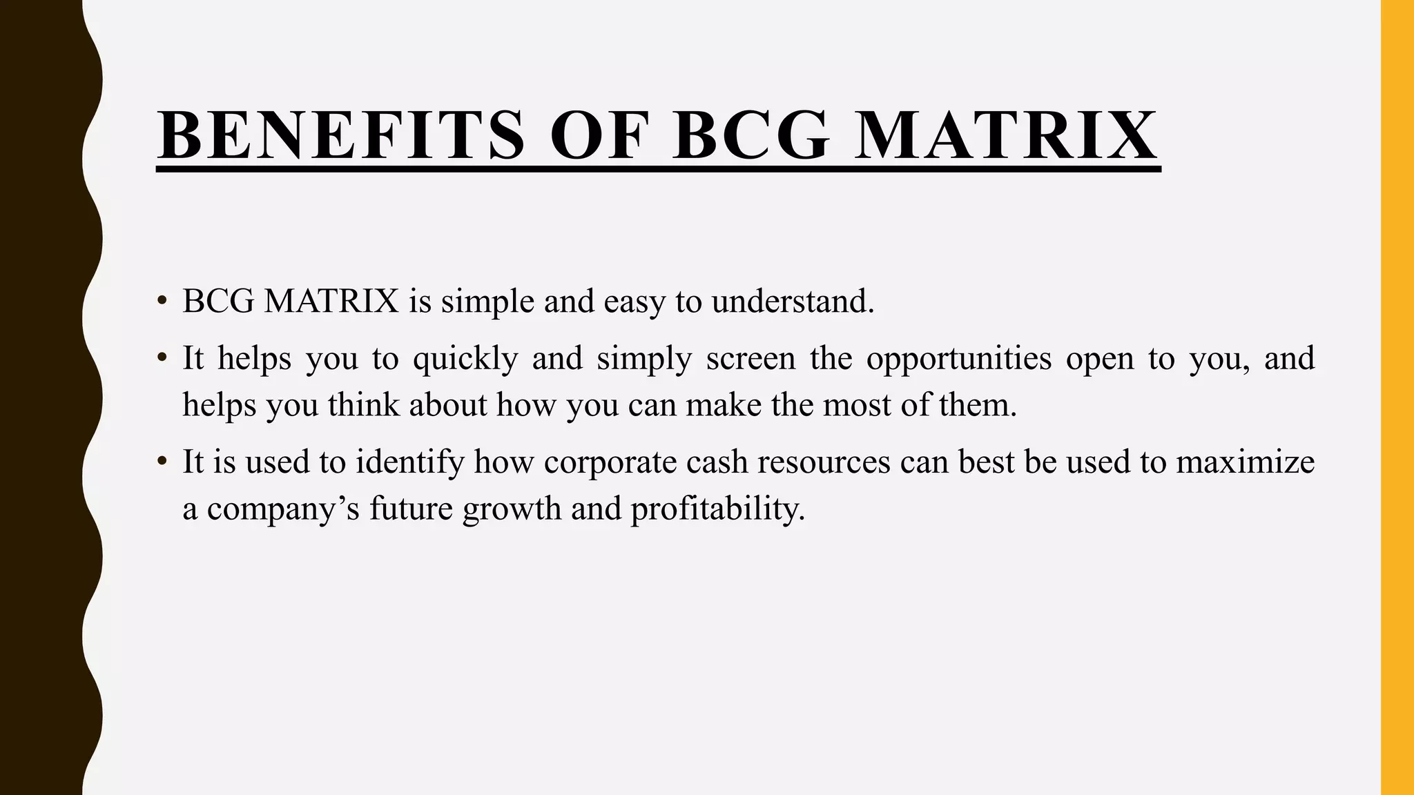Bcg matrix presentation made by priyansh kesarwani | PPTX