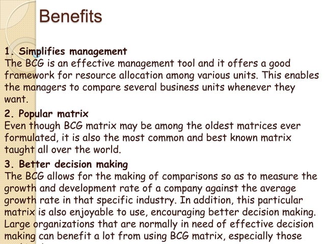 Bcg and spotlight matrix | PPT