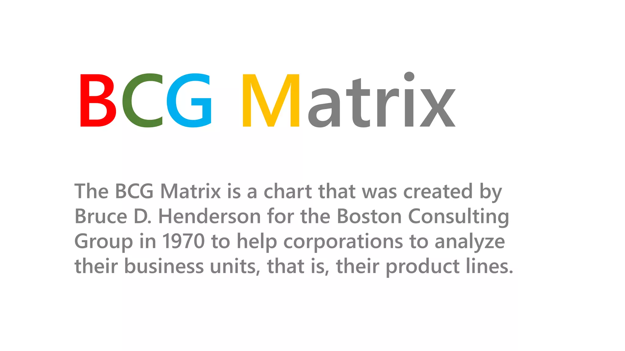 Bcg matrix microsoft | PPTX