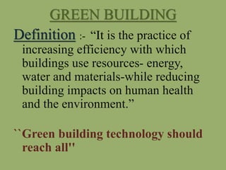 Green buildings | PPTX