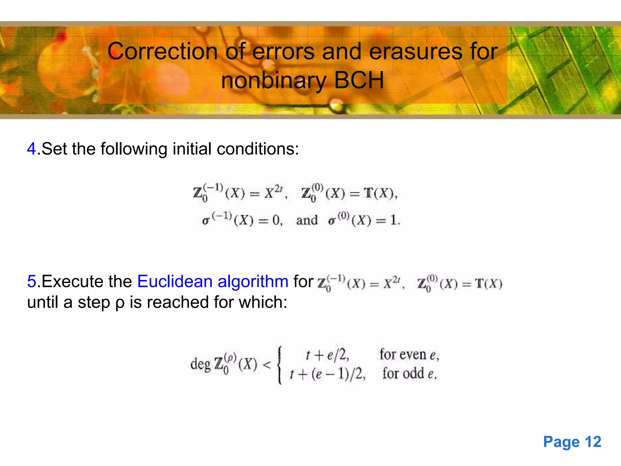 BCH CODE AND DECODING BCH | PPTX | Programming Languages | Computing