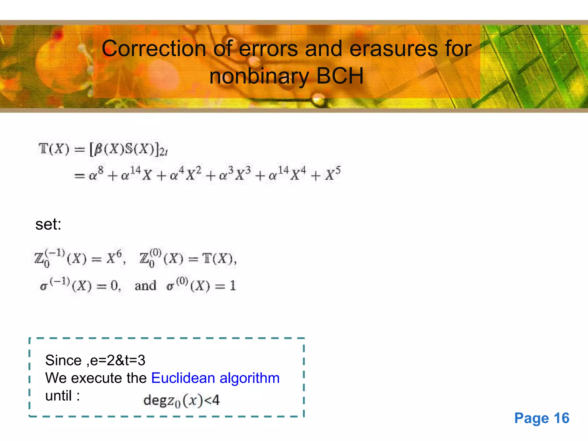 BCH CODE AND DECODING BCH | PPTX
