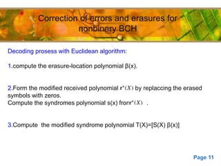 BCH CODE AND DECODING BCH | PPTX