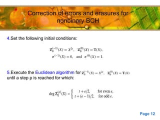 BCH CODE AND DECODING BCH | PPTX