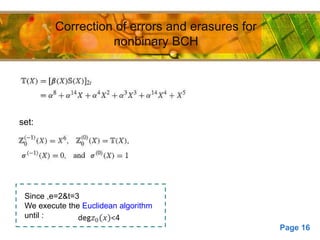 BCH CODE AND DECODING BCH | PPTX