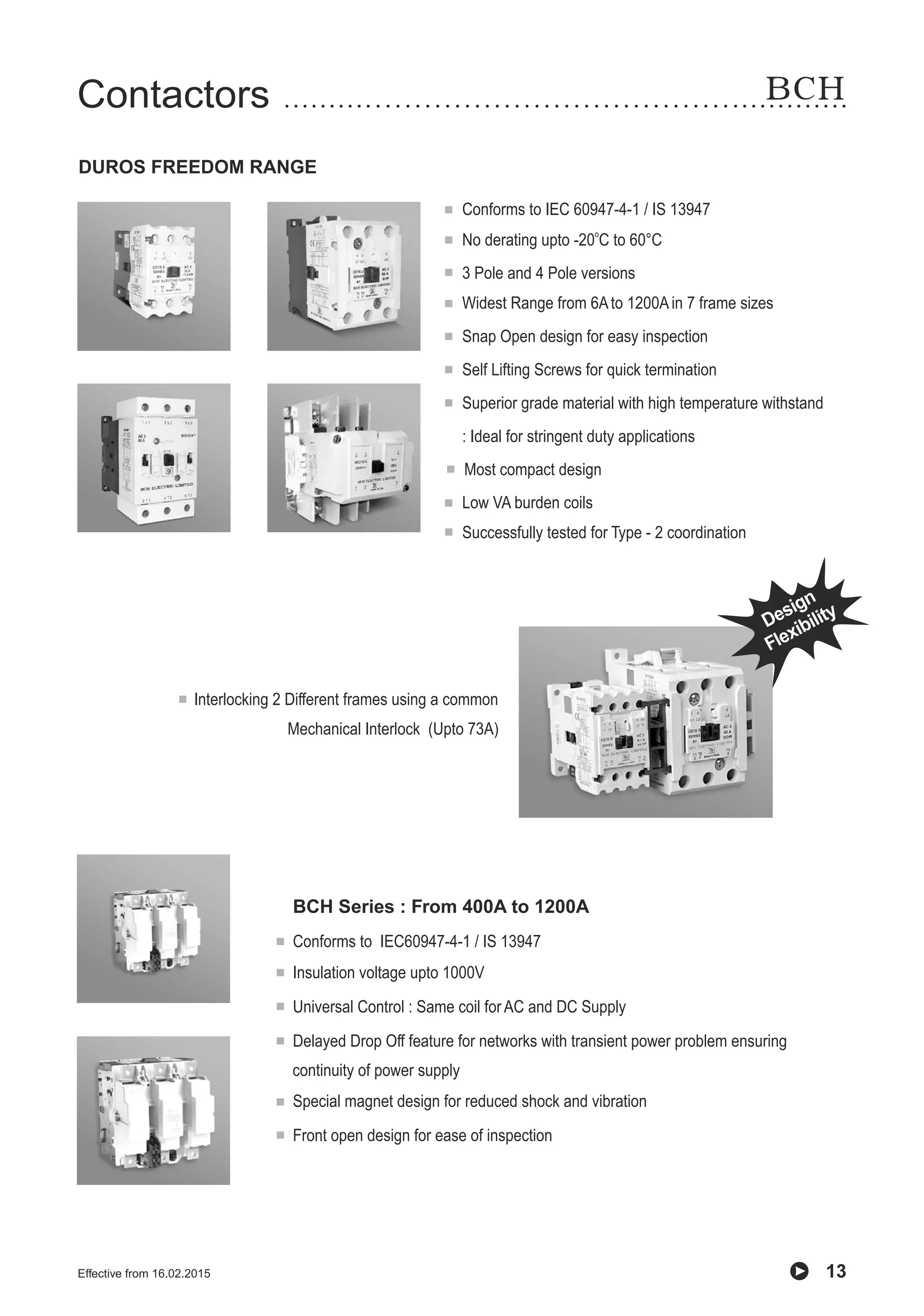BCH Electric Limited- Complete Product Range Catalogue | PDF